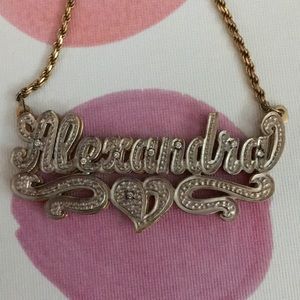 Jewelry | 14k Gold Alexandra Name Plate Necklace | Poshmark